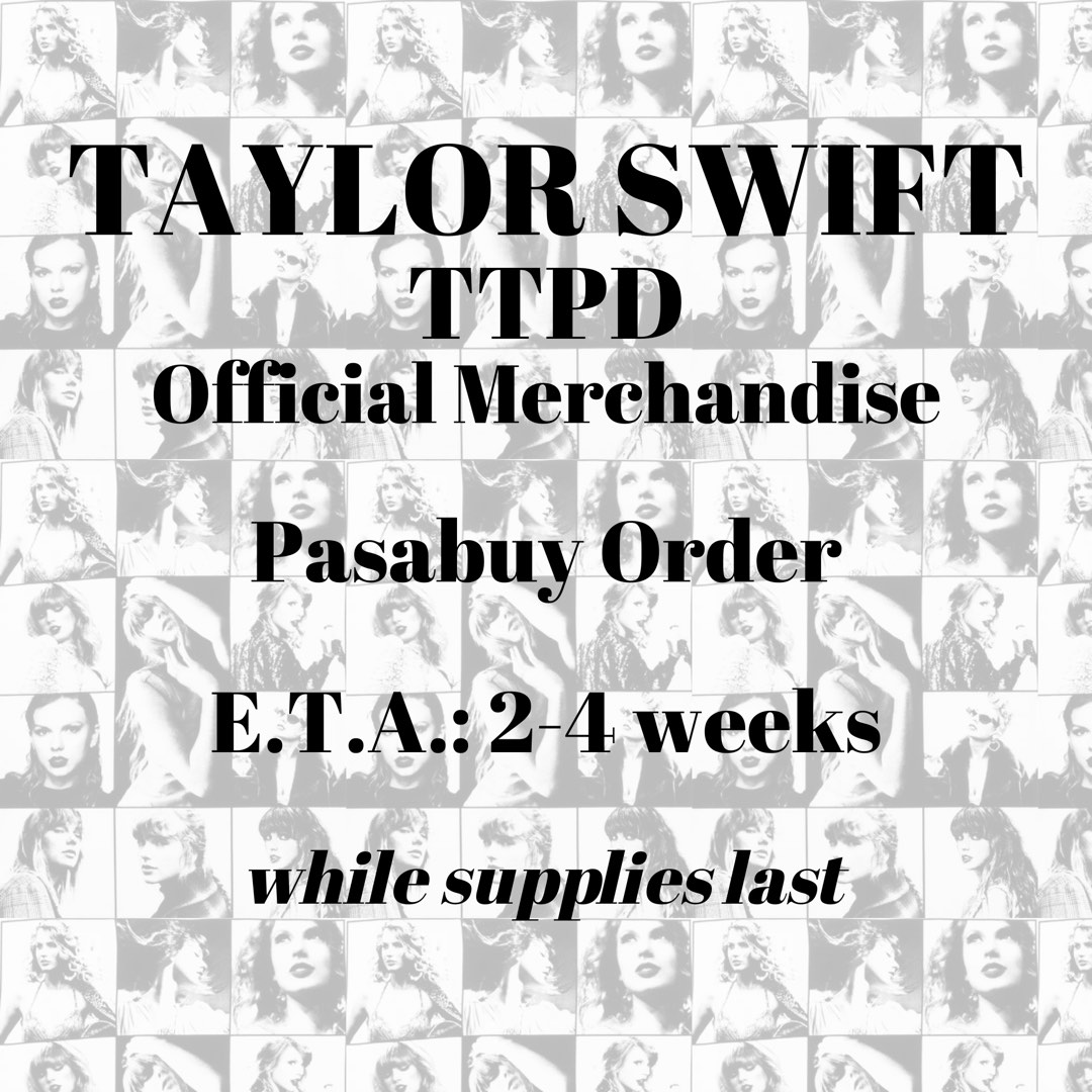 Taylor Swift's TTPD Official Merch Pasabuy, Announcements on Carousell