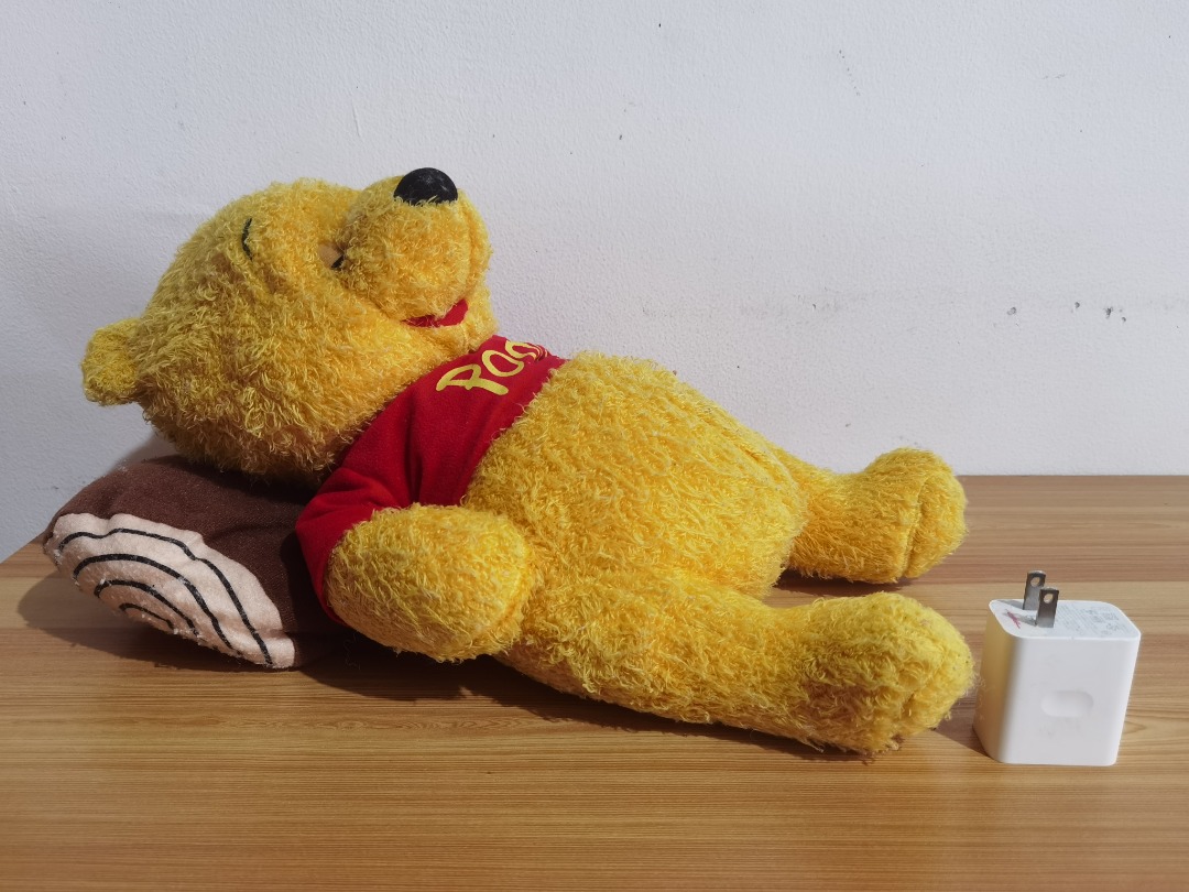 Winnie the Pooh Sleeping Plush, Hobbies & Toys, Toys & Games on Carousell