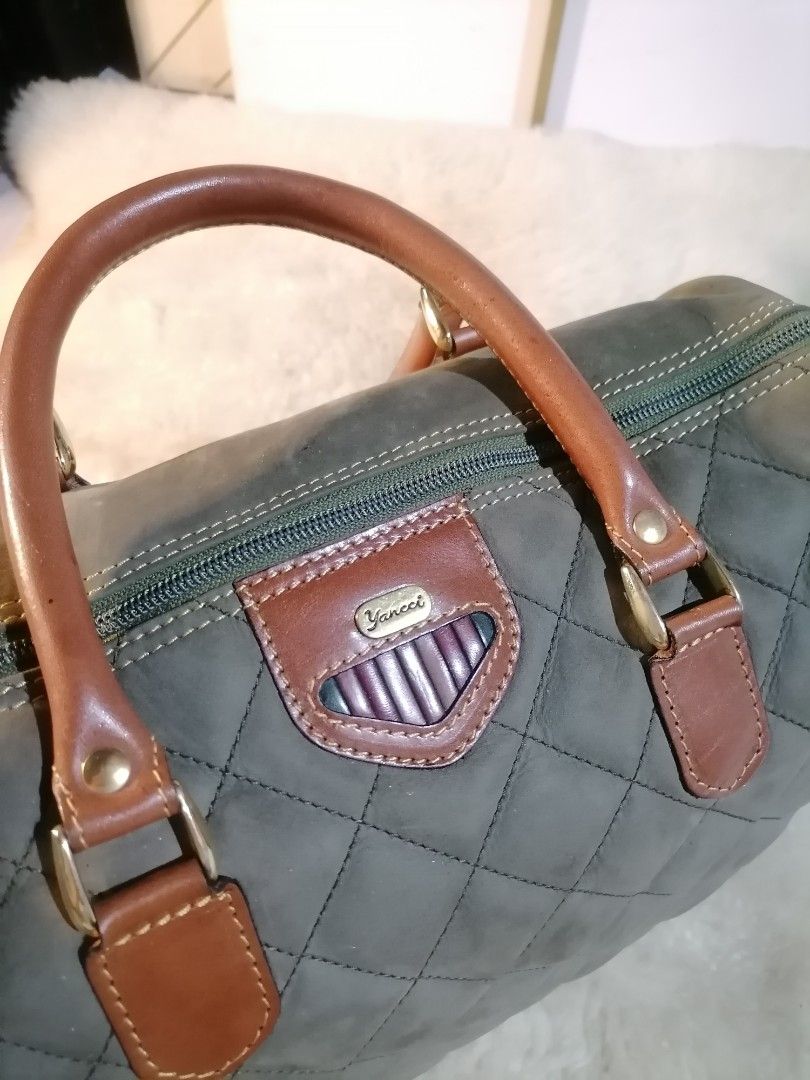 YANCCI DUFFLE BAG made in Spain!! In Micro Suede Leather, Quilted Front ...