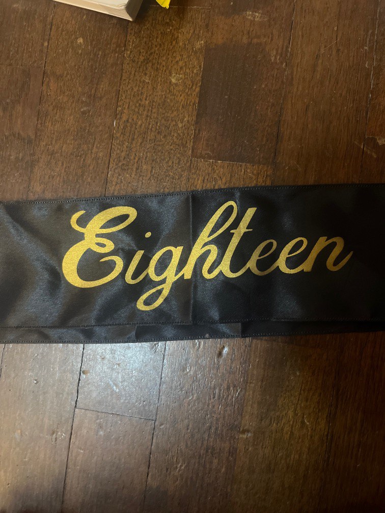 18th birthday sash, Hobbies & Toys, Stationery & Craft, Occasions ...