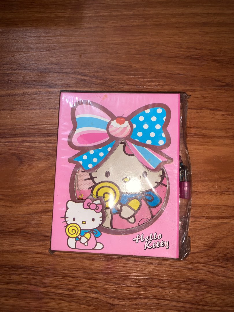 #1 Hello kitty Diary with lock, Hobbies & Toys, Toys & Games on Carousell