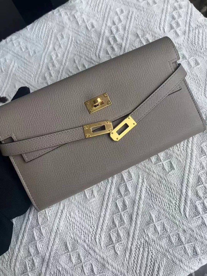 💯 Authentic Hermes Kelly Wallet, Luxury, Bags & Wallets on Carousell
