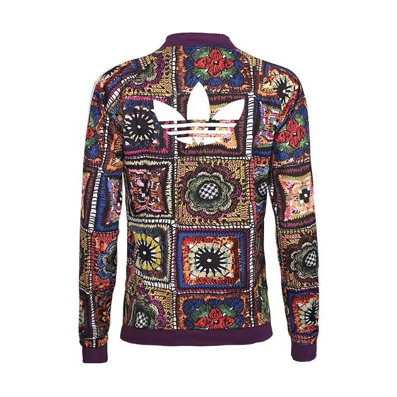 Adidas x FARM Rio HTF RARE Bomber Faux Crochet Patchwork Track Workout ...