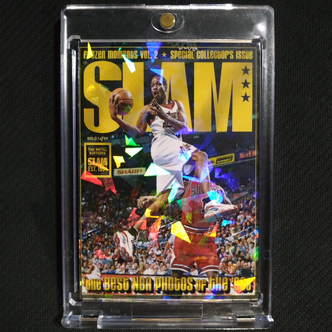 Allen Iverson SLAM Cover NBA Card Cracked Ice Panini, Hobbies & Toys ...