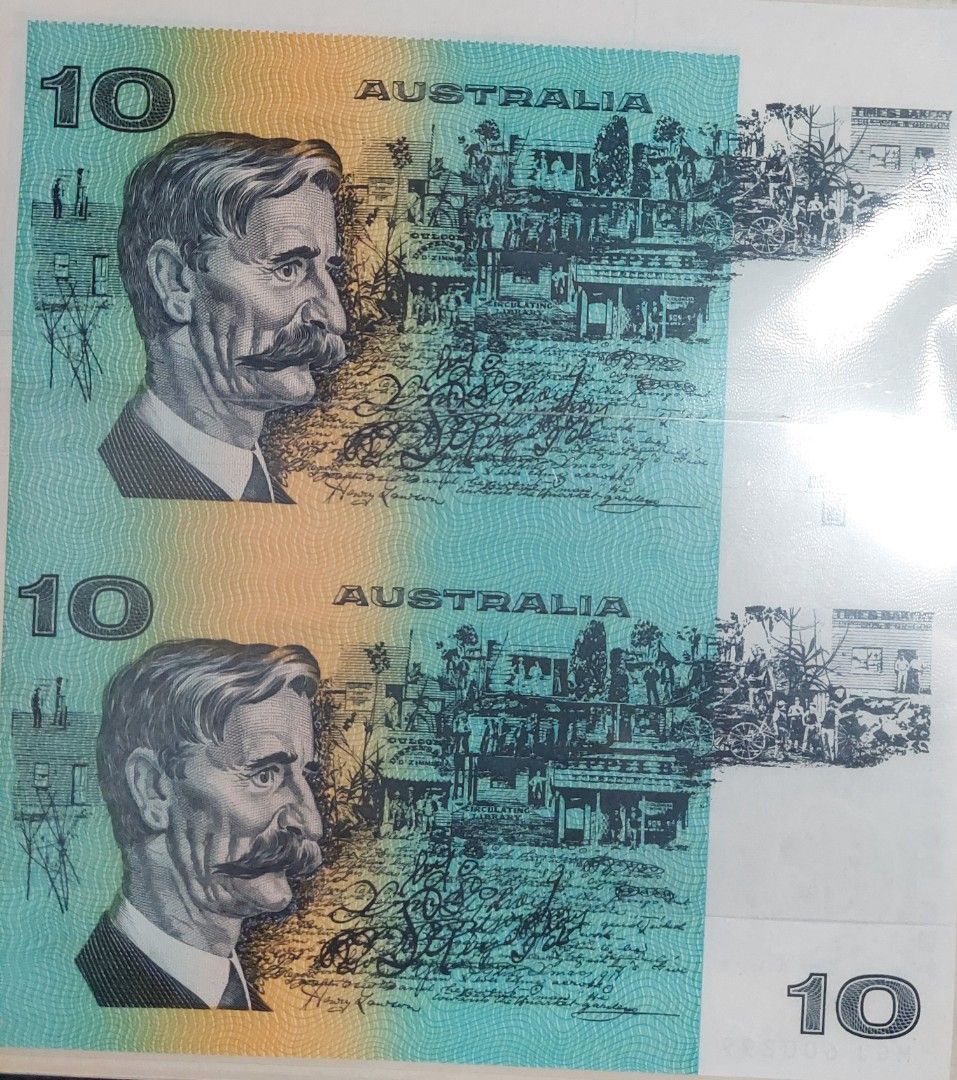 Australia Fraser & Cole $10 uncut sheet MGJ/MGM 600299 Unc., Hobbies ...
