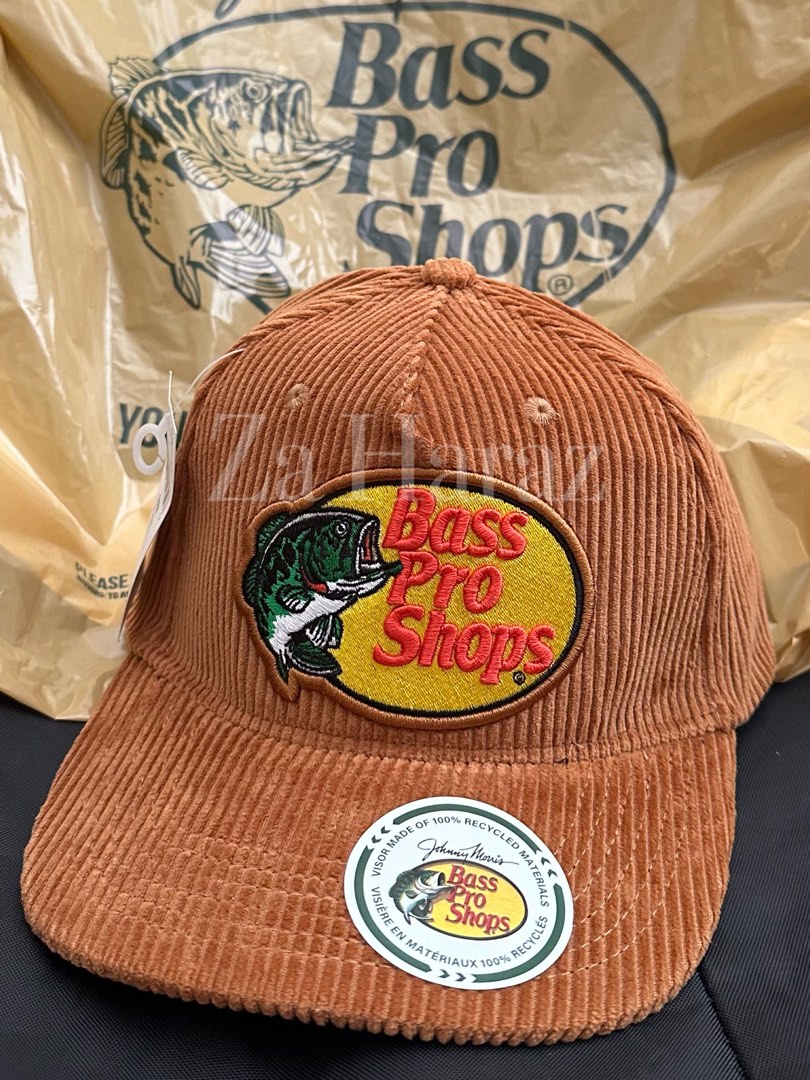 Bass Pro Shops Hat AUTHENTIC curduroy embroidered logo, Men's Fashion ...