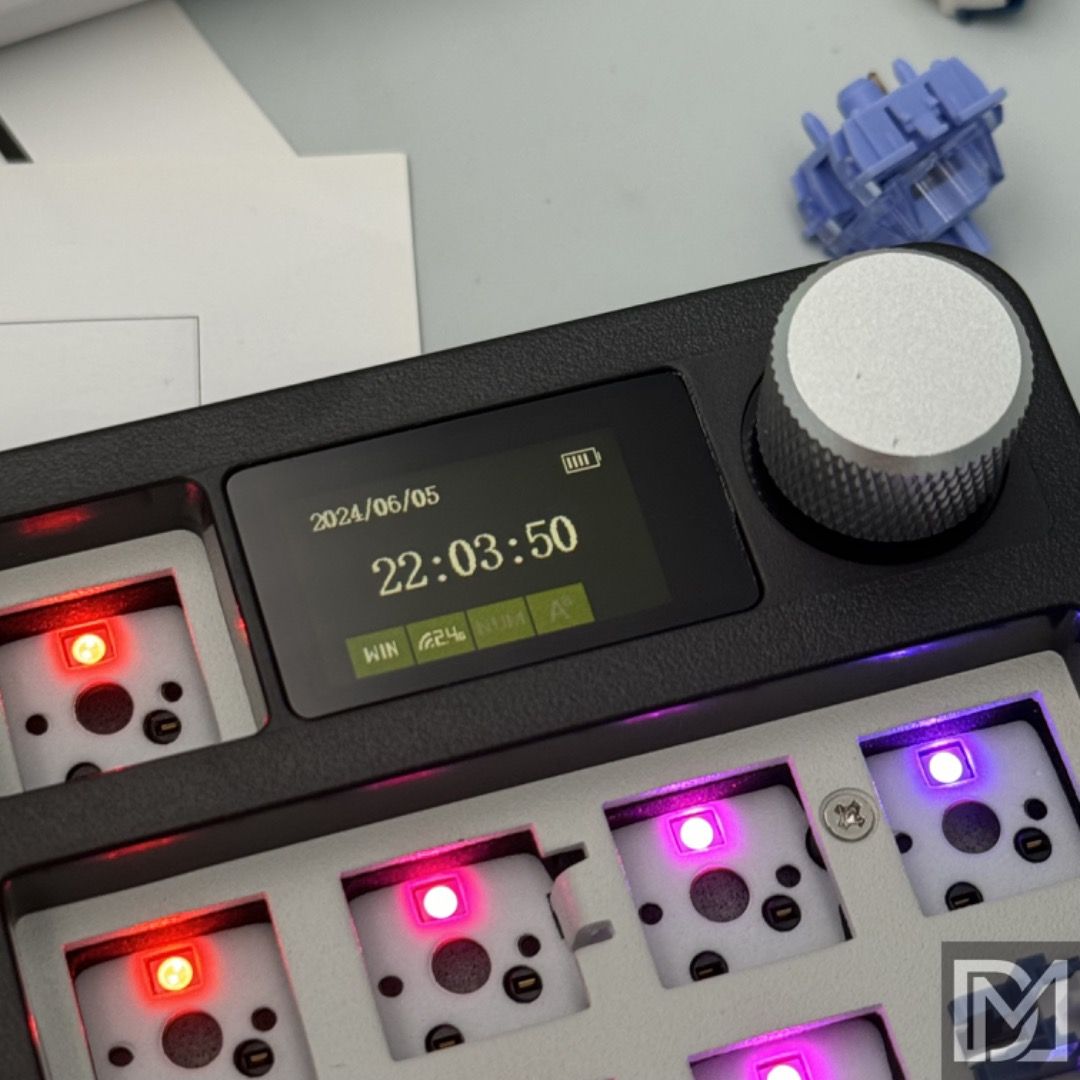 C98 Keyboard Kit with LCD Knob 98% Barebone Gasket Mount RGB 3 Modes ...