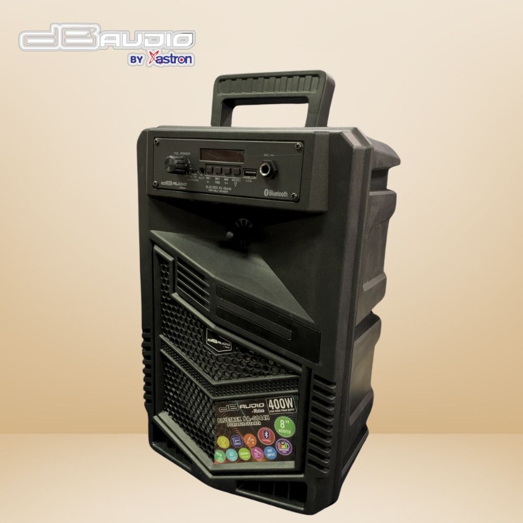 DBaudio By Astron Bluetrek PA-0844H 8"inch Woofer Wireless Rechargeable ...