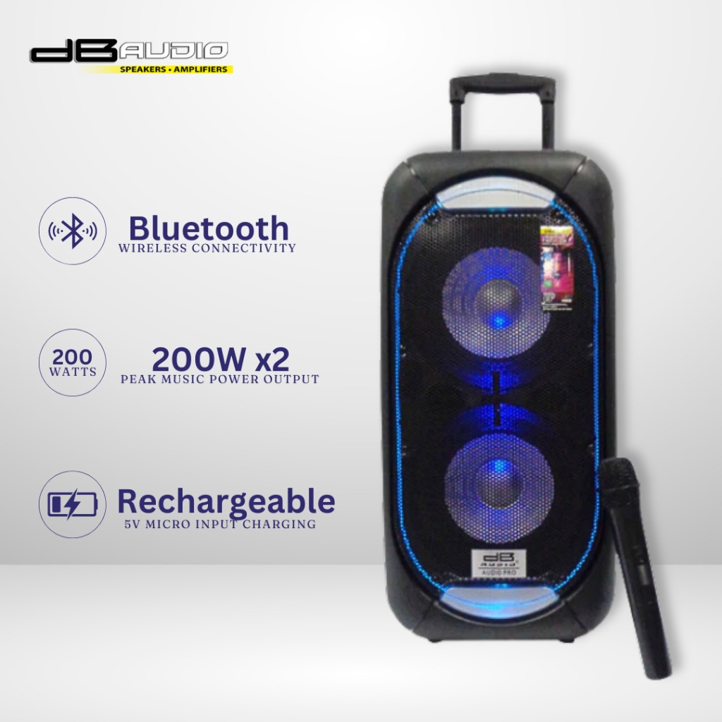 DBaudio VersaTech 08 Woofer Speaker System With Bluetooth/FM Radio/ USB ...