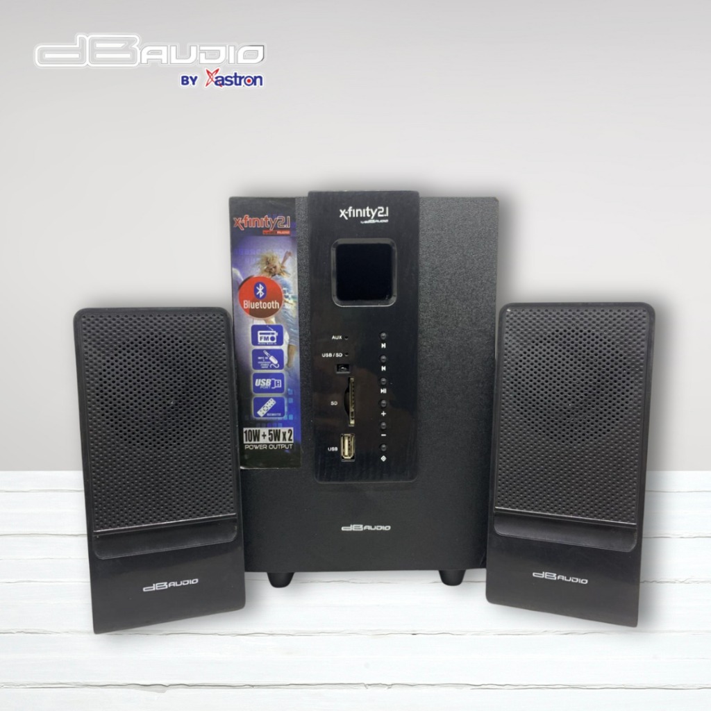DBaudio X-finity 2.1 10W Subwoofer 5W x2 Wireless Bluetooth Speaker ...