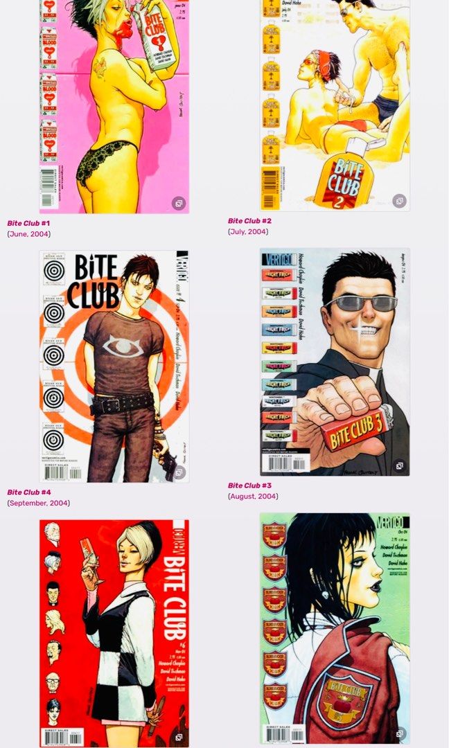 DC Comics Vertigo Comics Bite Club Volume 1 #1 of 6 2004 Cover by Frank ...