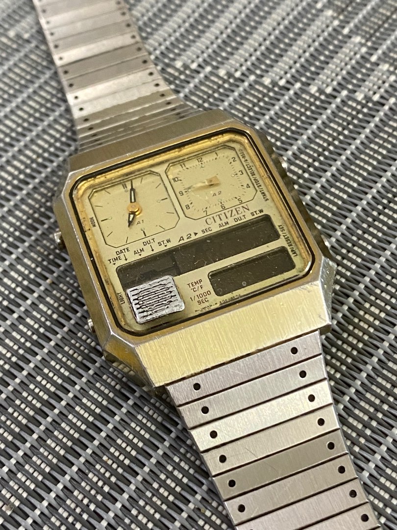 DEFECTIVE RARE VINTAGE CITIZEN ANA DIGI TEMP WATCH 8980-084616Y MADE IN ...