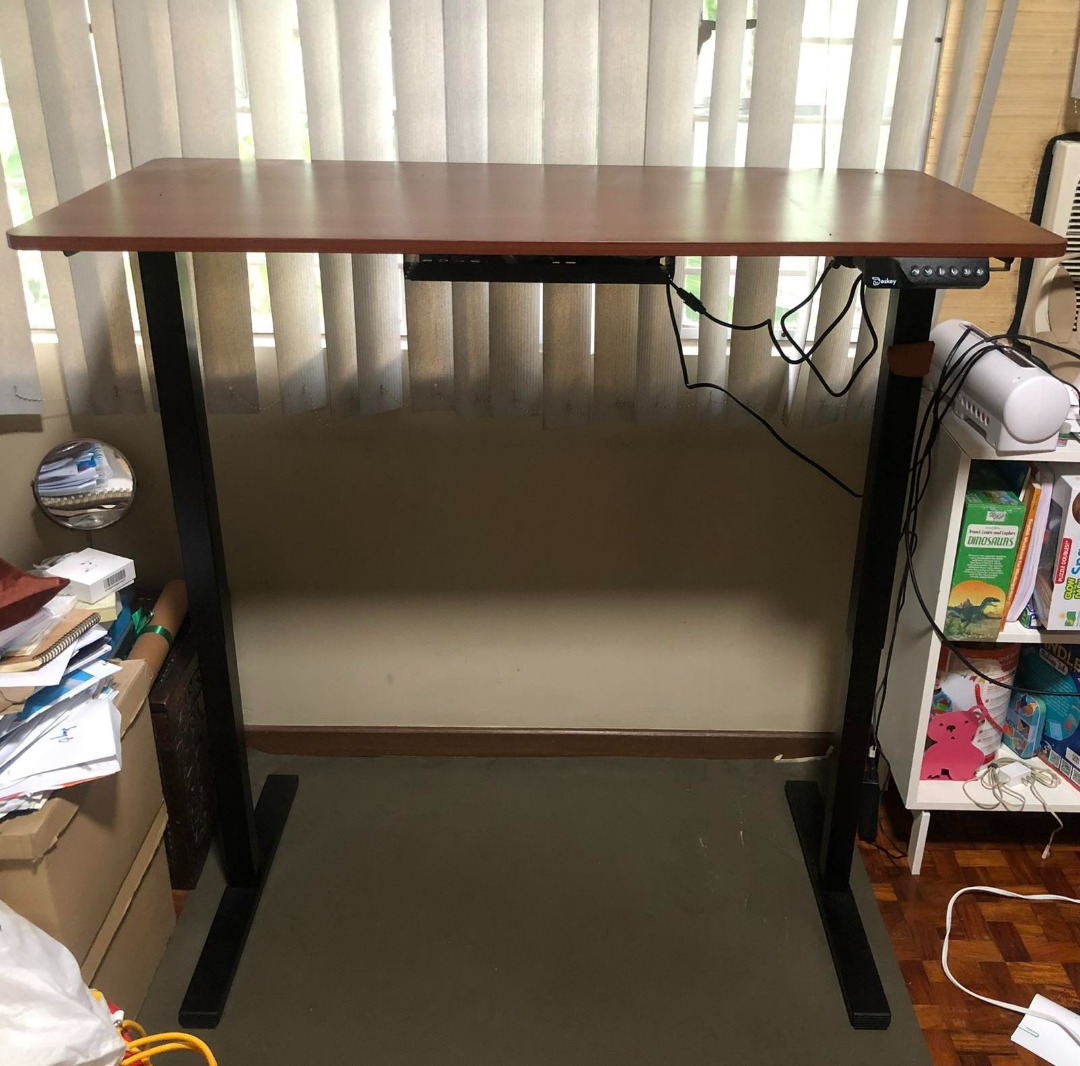 Deskey E150 Essential Electric Standing Desk, Furniture & Home Living ...