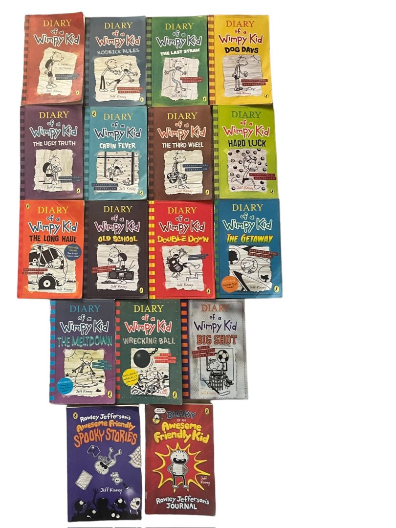 Diary of a Wimpy Kid Jeff Kinney Book Set, Hobbies & Toys, Books ...