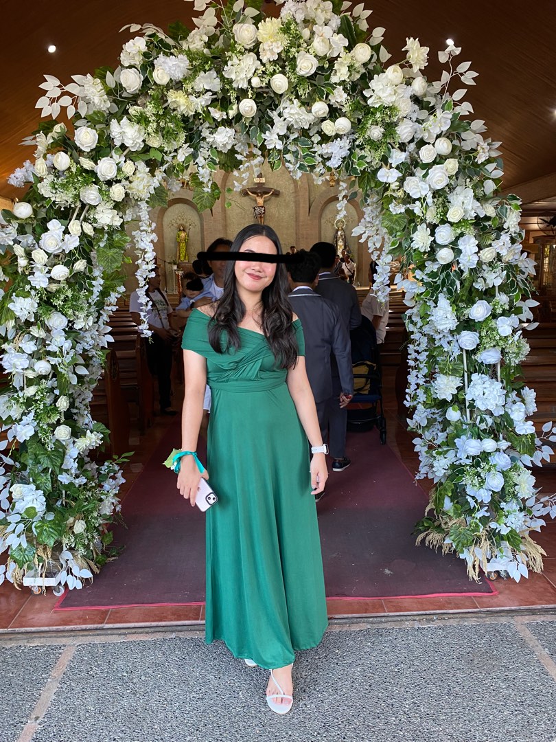 Emerald Green Infinity Dress, Women's Fashion, Dresses & Sets, Evening ...
