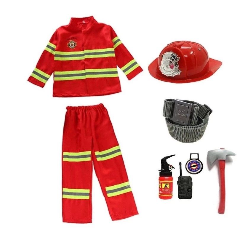 Fireman Kids Costume Set, Babies & Kids, Babies & Kids Fashion on Carousell