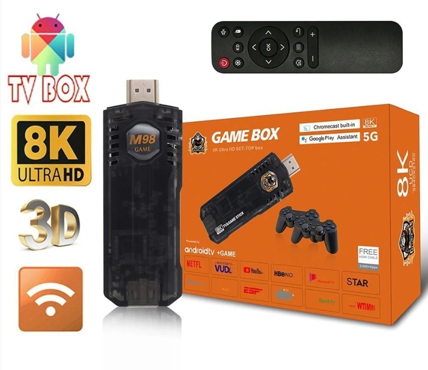 Game Box 8k Ultra HD Set-Top Box Android TV+Dual System Retro Game ...