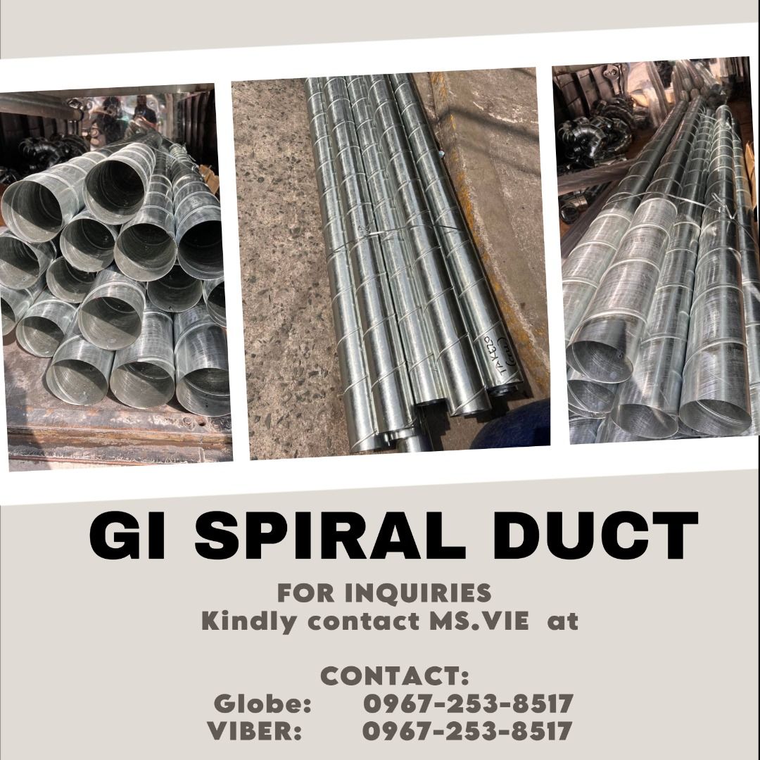 GI SPIRAL DUCT, Commercial & Industrial, Industrial Equipment on Carousell