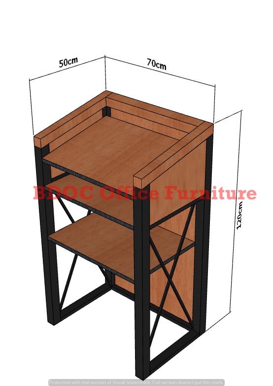 Guard's Podium Stand Table / Office Cubicle / Mobile Pedestal / Mesh ...