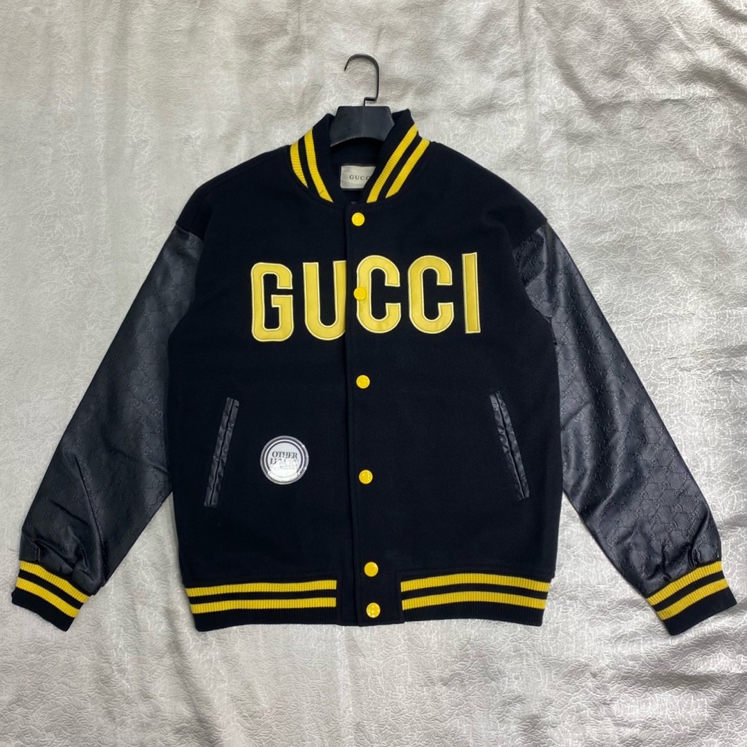 Gucci Varsity Jacket, Fesyen Pria, Pakaian , Baju Luaran di Carousell