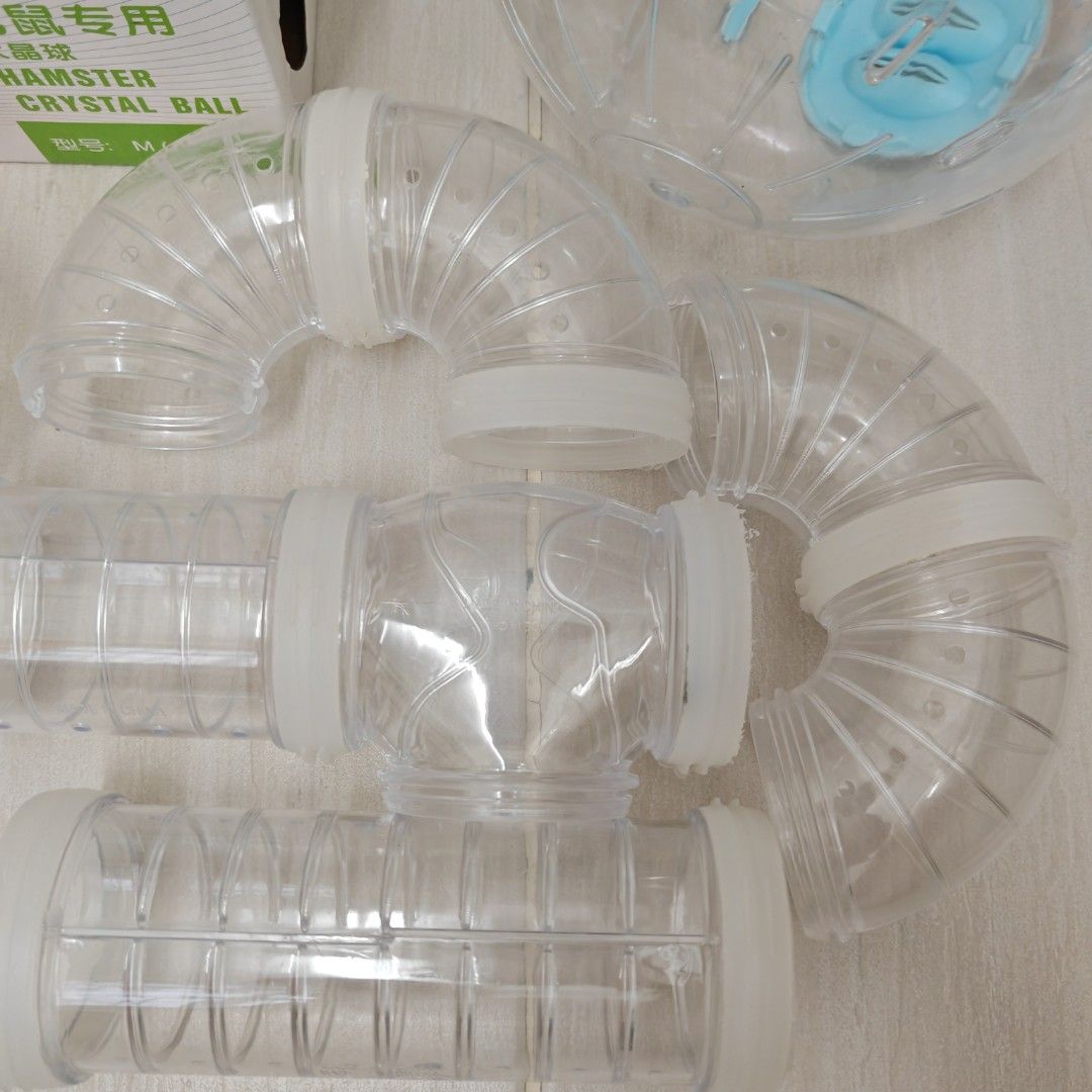 Hamster running tube/tunnel hideout for cage, Pet Supplies, Homes ...