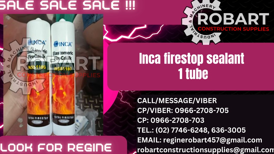 Inca firestop sealant 1 tube, Commercial & Industrial, Construction ...