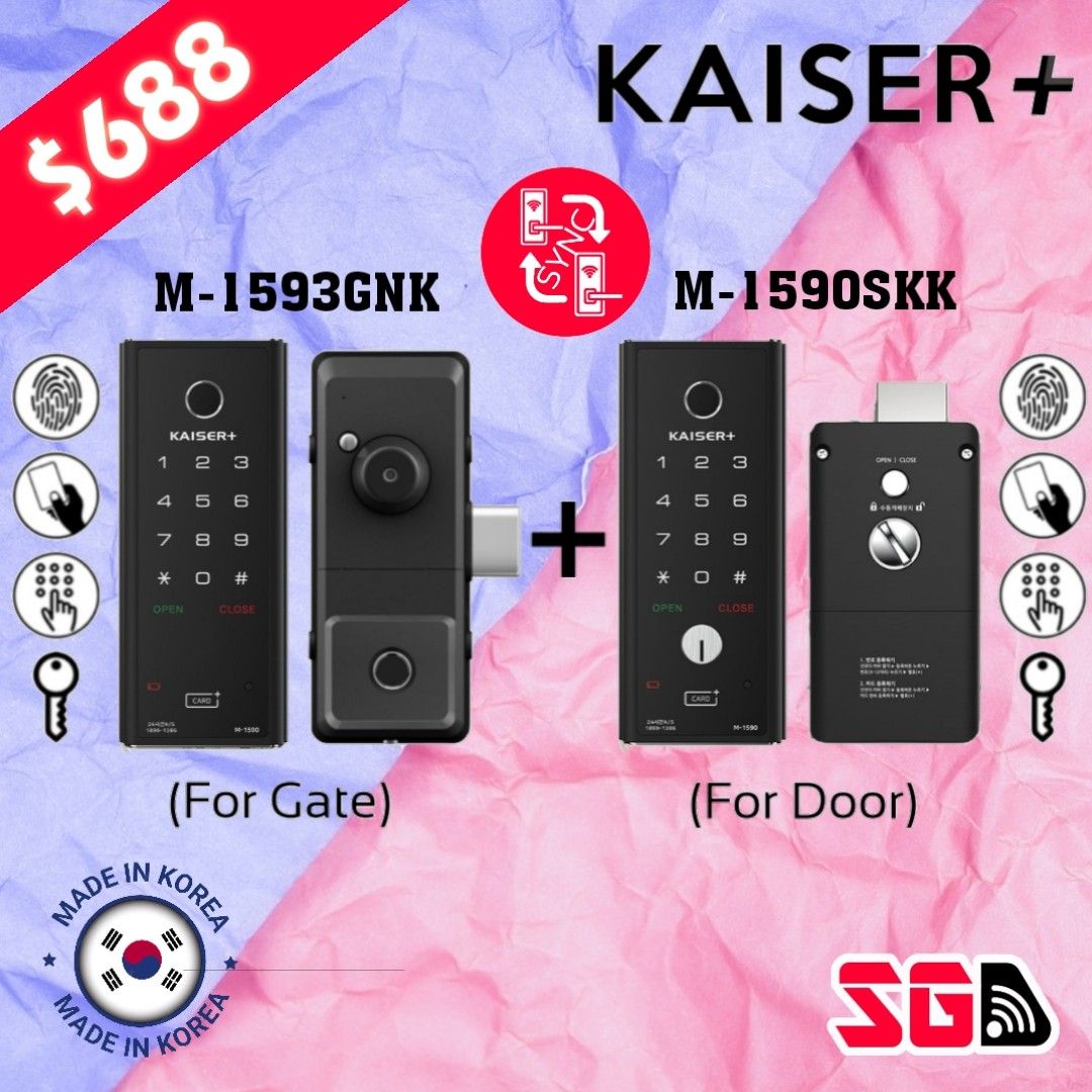 ⭐️Korea Bundle⭐️ Kaiser+ M1593GNK Gate + M1590SKK Door Synchronize ...