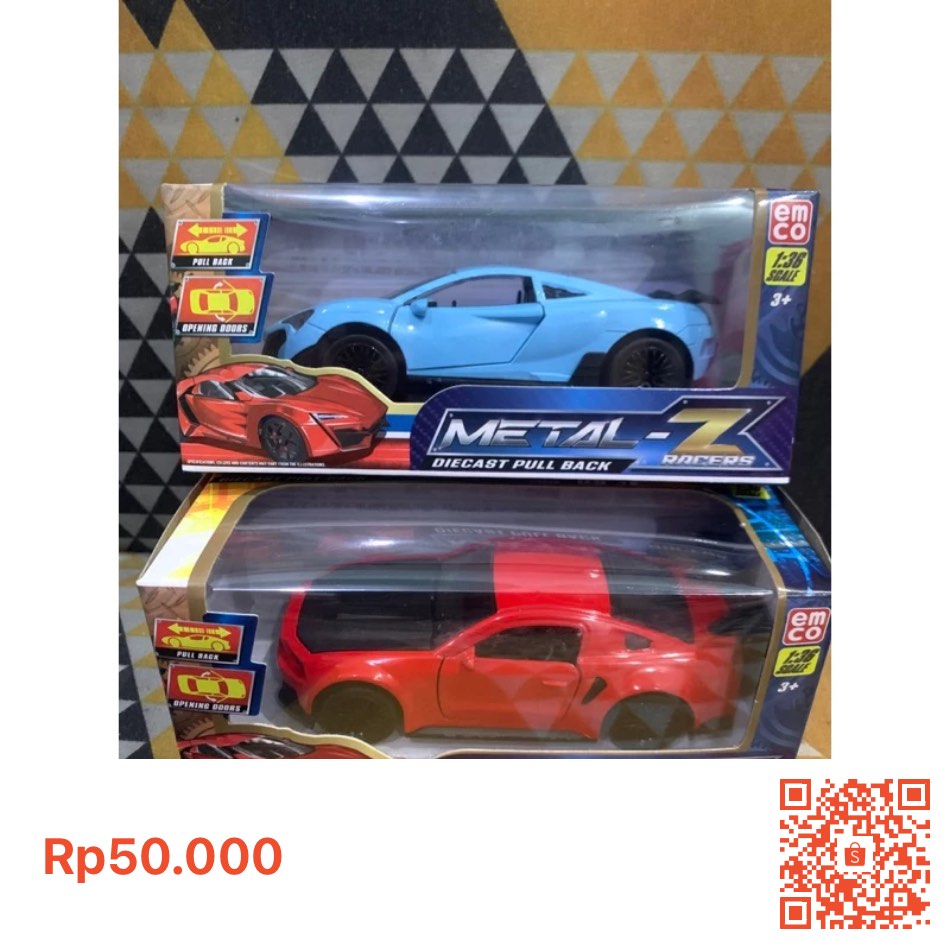 Mainan Mobil-Mobilan Besi Emco Metal-Z Racers Diecast Pull Back (Baru ...