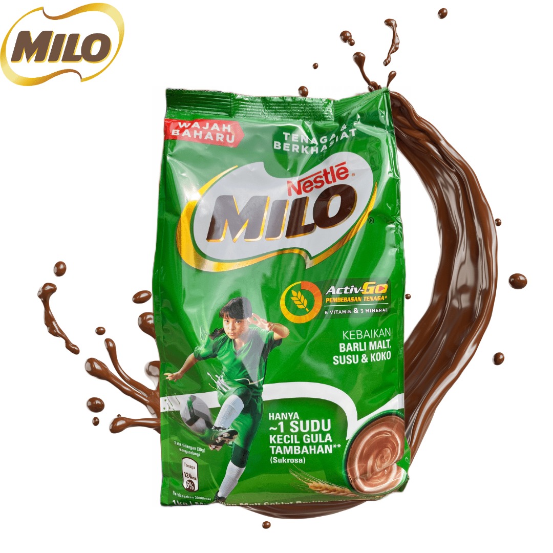 Milo 1kg Original Malt Chocolate Drink Coklat Koko 200g / 400g / 1 kg ...