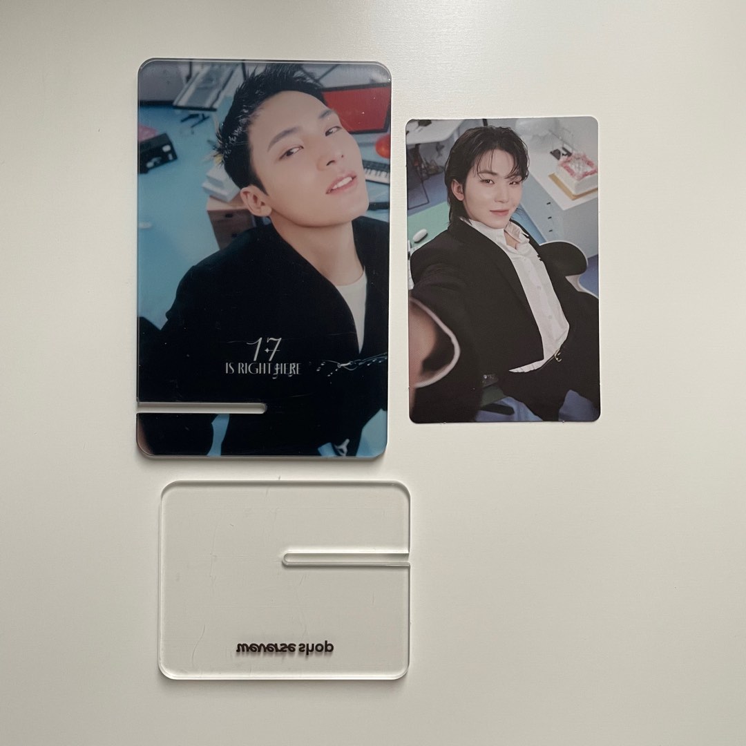 Mingyu phone stand + Woozi pc POB, Hobbies & Toys, Memorabilia ...