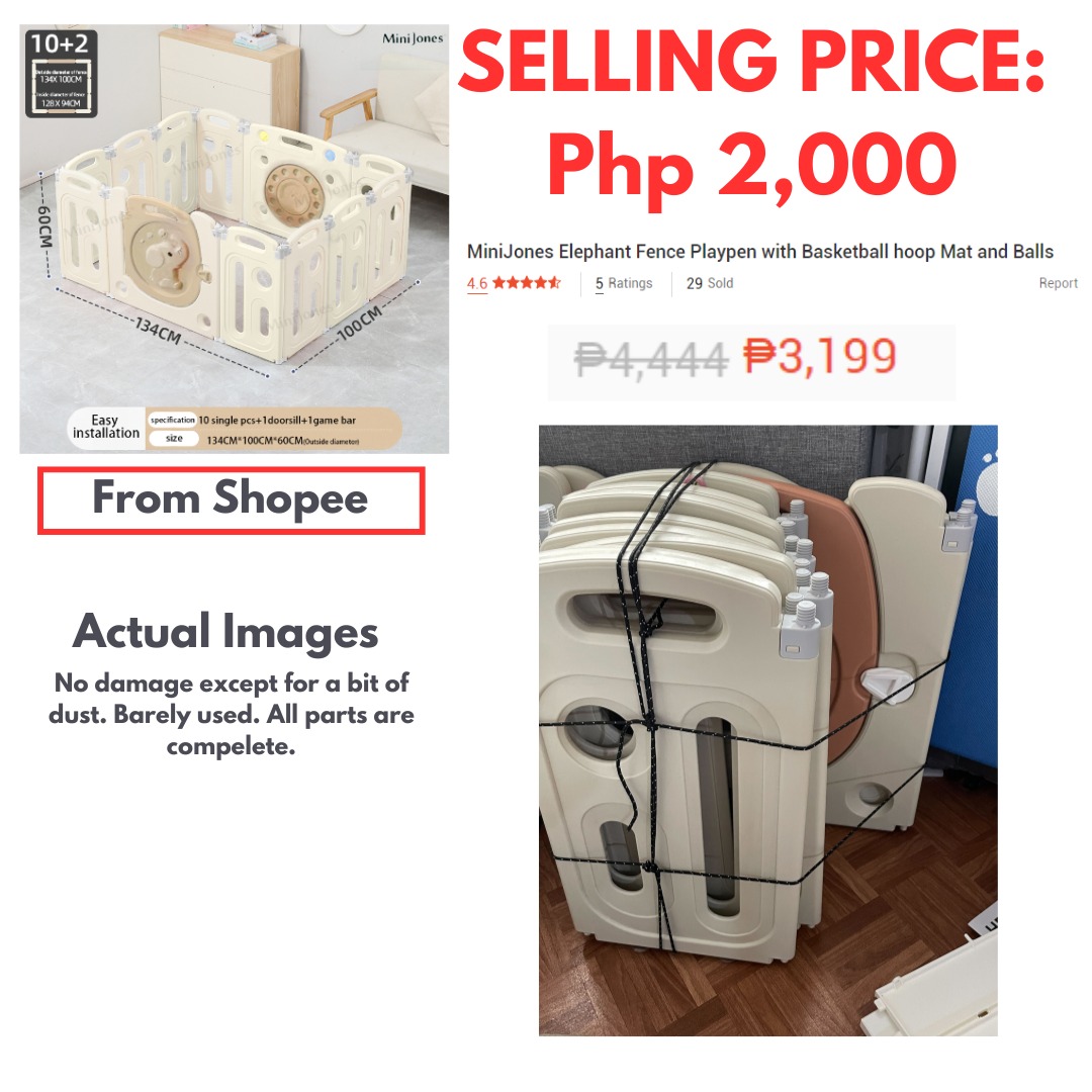 MiniJones Elephant Playpen Fence for babies and toddlers, Babies & Kids ...