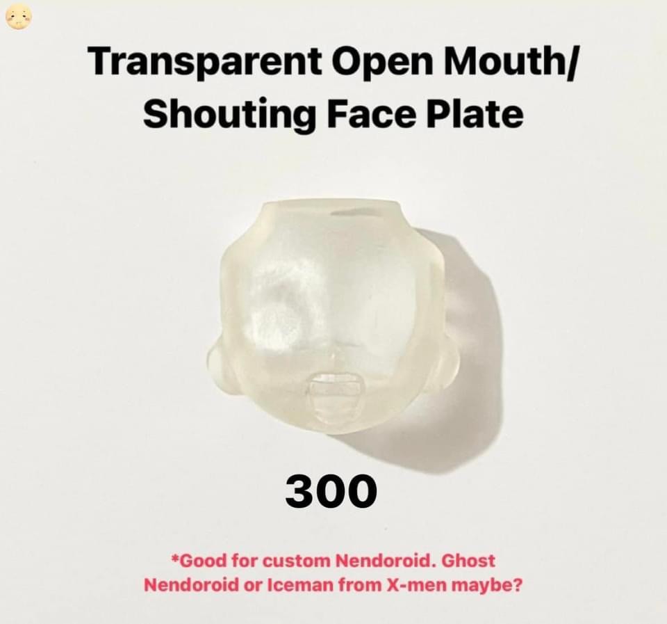 Nendoroid Transparent Open Mouth/ Shouting Face Plate Split, Hobbies ...