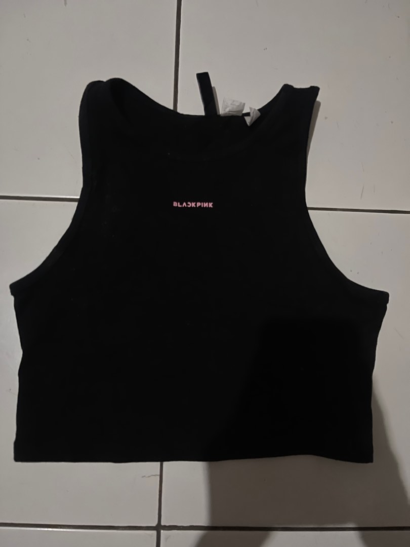 New Sport Bra Blackpink x Hnm divided H&M Hitam Premium, Fesyen Wanita ...