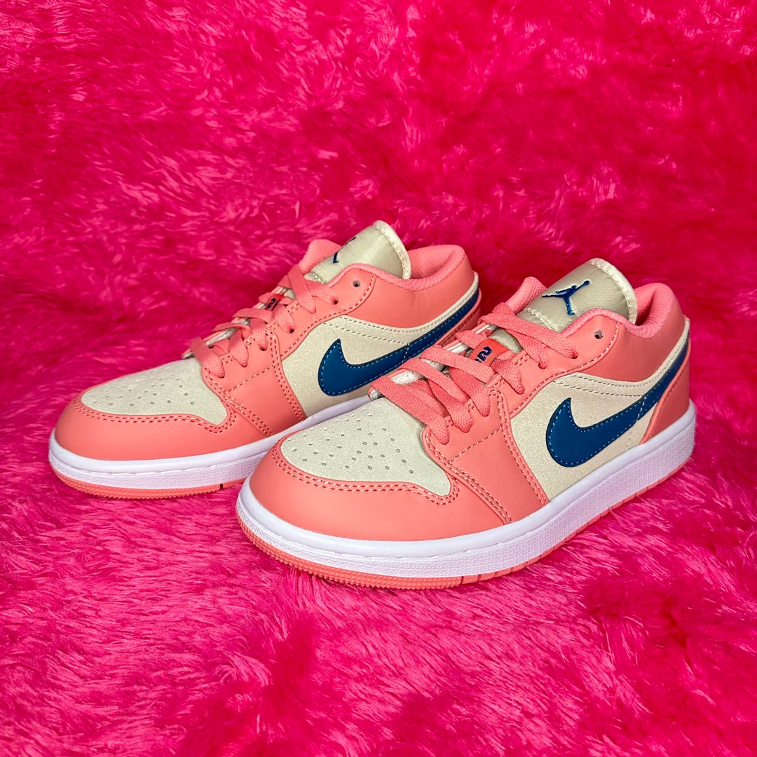 Nike Air jordan 1 Low Light Madder Root Peach, Fesyen Wanita, Sepatu di ...