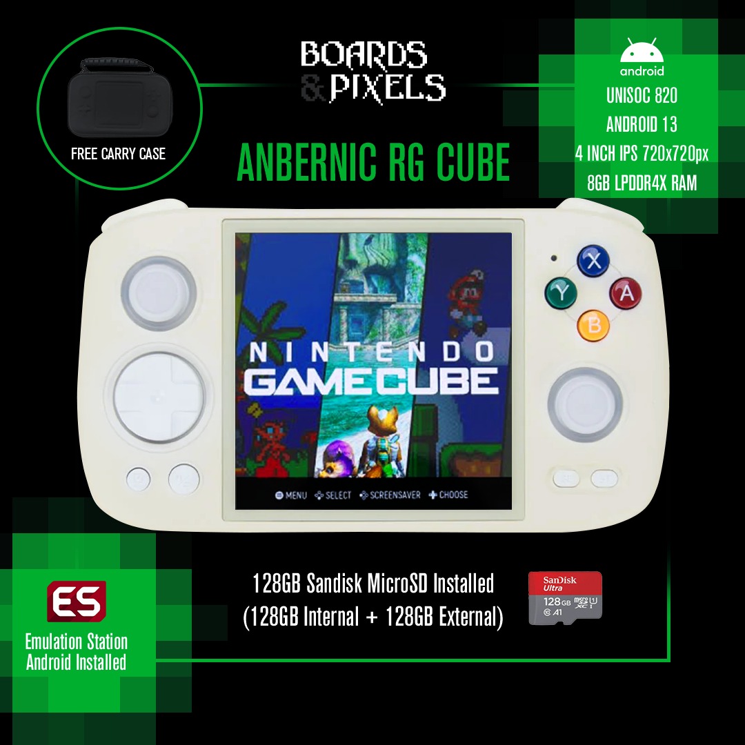 (NO LIGHT BLEED, READY STOCK) Anbernic RG Cube 1:1 Retro Gaming Console ...