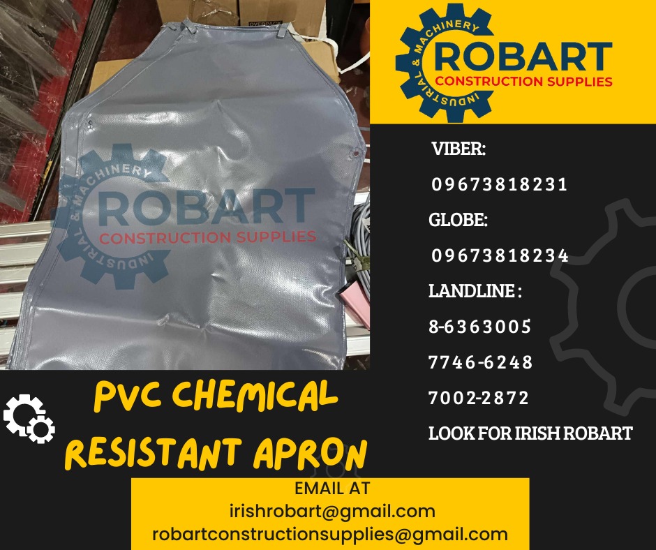 Pvc chemical resistant apron, Commercial & Industrial, Construction ...