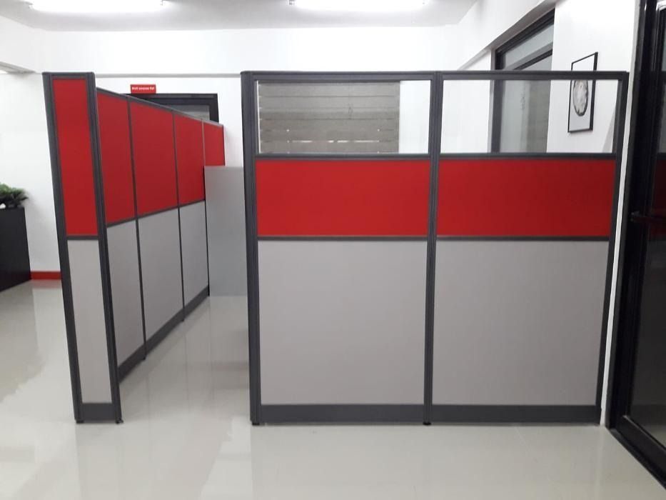 Red / Gray Office Furniture, Workstation, Computer Tables, Cubicles ...