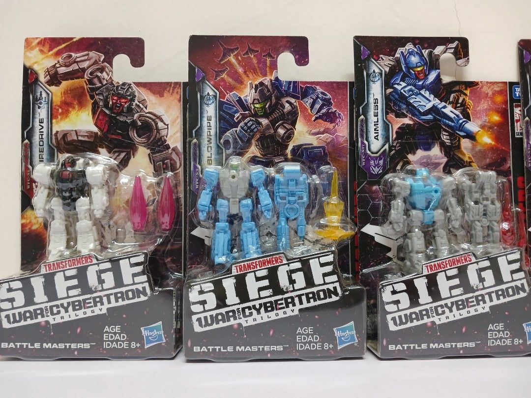 (SET OF 7) TRANSFORMERS SIEGE BATTLE MASTERS BATTLEMASTERS MISB ...