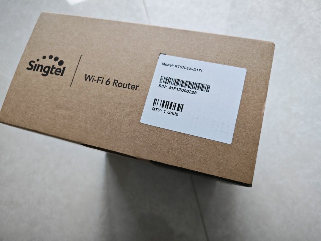 Singtel Wi-Fi 6 Router Model:RT5703W-D171, Computers & Tech, Parts ...