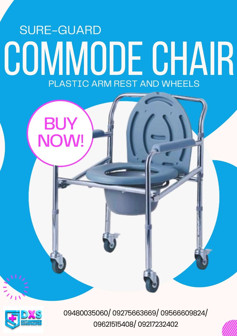 SURE-GUARD COMMODE CHAIR, Health & Nutrition, Medical Supplies & Tools ...