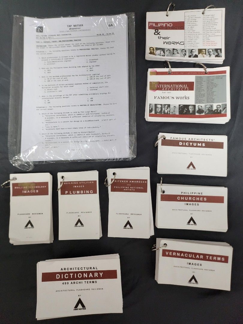 TAKE ALL ARCHITECTURAL FLASHCARDS WITH MOCKBOARD SET & RULE 7 AND 8 ...