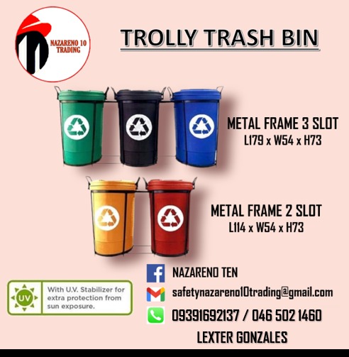 trolly trash bin trashbin waste bin, Furniture & Home Living, Cleaning ...