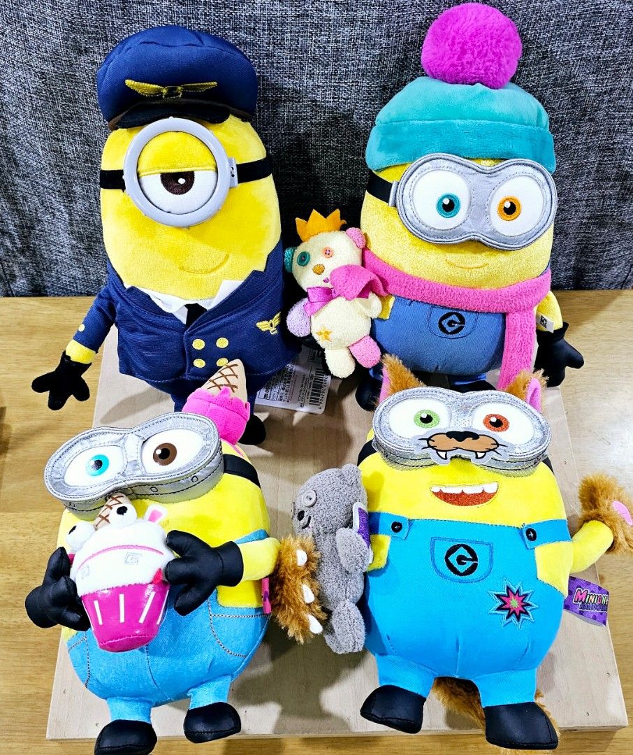 USJ Minion 4pc plush combo, Hobbies & Toys, Toys & Games on Carousell