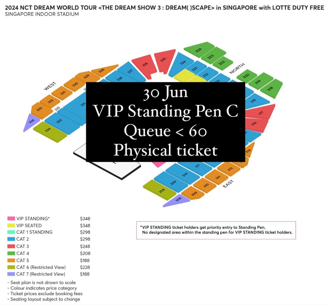 VIP Standing Pen C NCT Dream The Dream Show TDS 3 Dream Scape World Tour in SG Singapore Concert ...