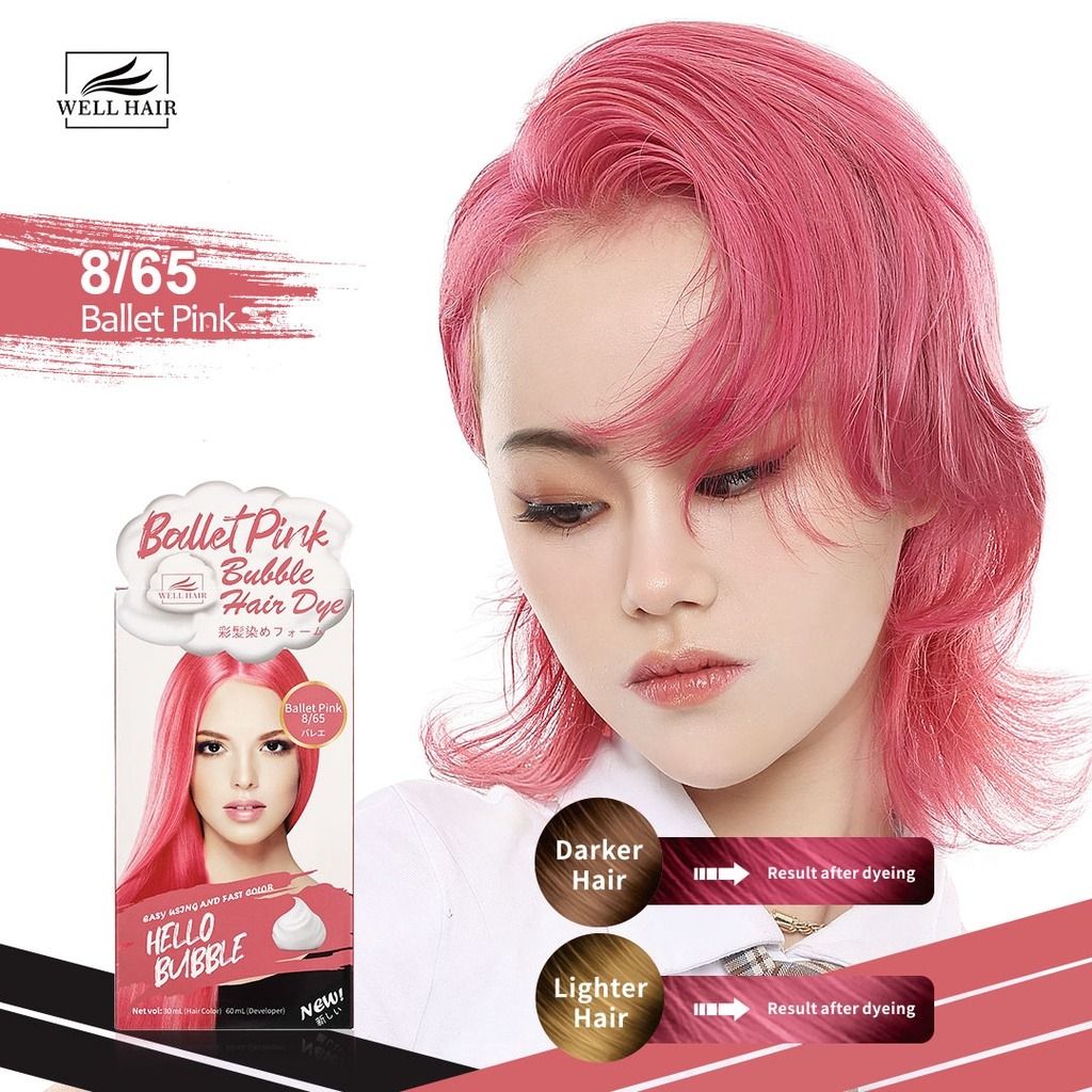 Well Hair 2in1 Coloring and Protection Bubble Hair Dye Uniform Coloring ...