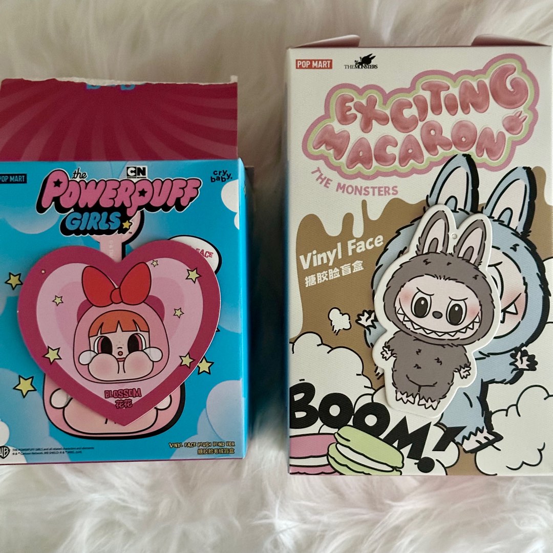 Wts popmart crybaby powerpuff vinyl labubu macaron pendent, Hobbies ...