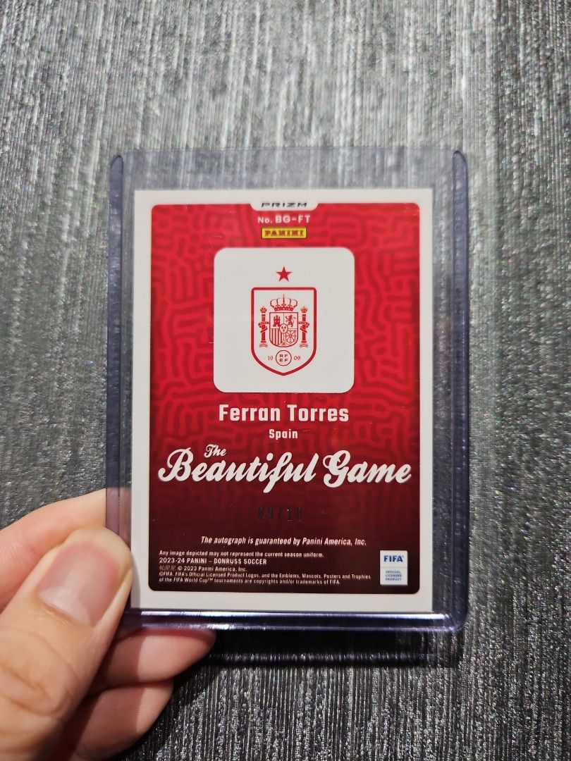 2023-2024 Panini Donruss Ferran Torres Spain The Beautiful Game Gold 9/ ...