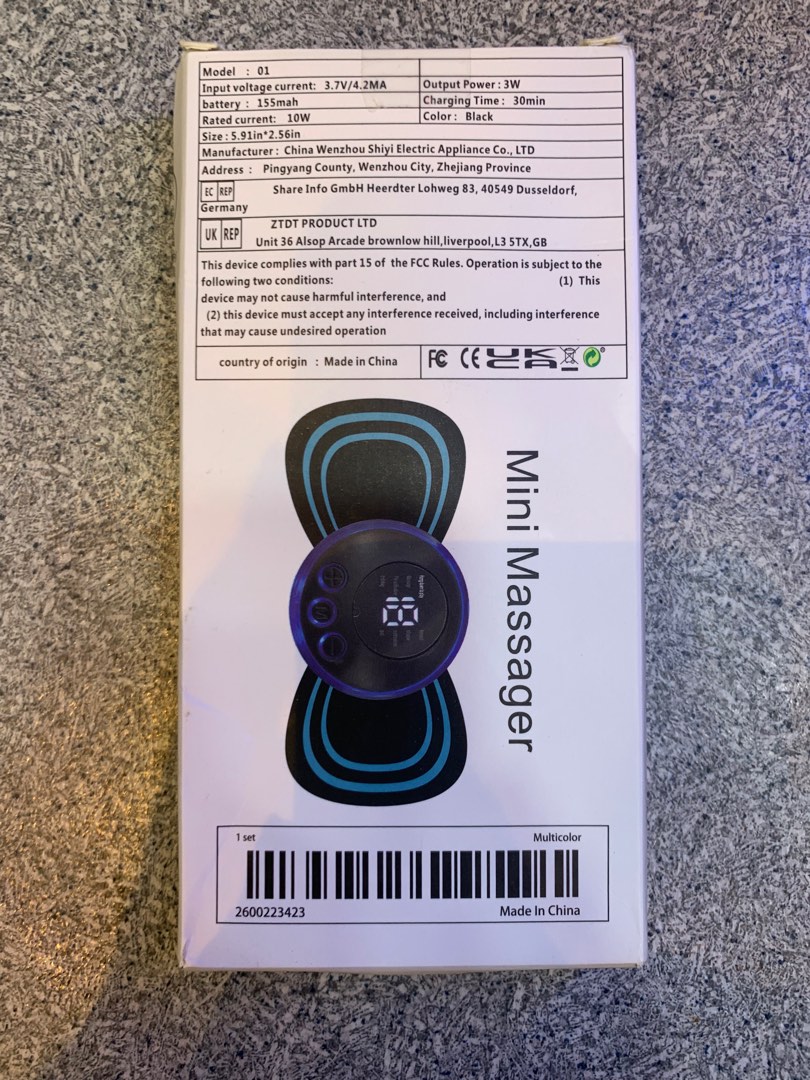 迷你按摩貼 肩頸脈衝理療儀 便攜電動頸部按摩器 智能頸椎按摩器 mini massage sticker shoulder and neck ...