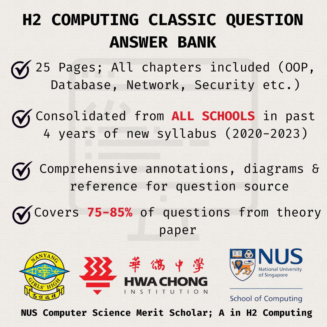 A Level H2 Computing Common Question Bank Hobbies And Toys Books And Magazines Assessment Books