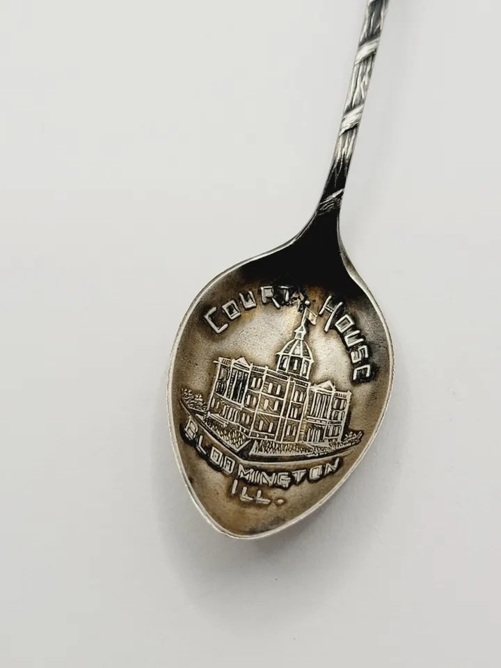 Antique Sterling Silver Bloomfield, Ill Courthouse Souvenir Spoon ...